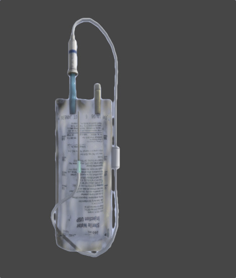 iv saline bag salinebagiv a bag of saline solution with an iv set ready ...